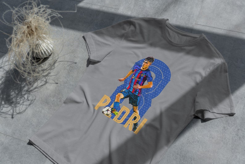 Fc Barcelona Pedri Tee Shirt: Customizable Shirt With Name - Etsy