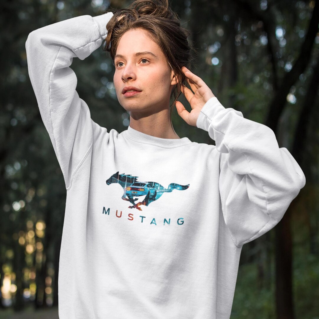 Mustang Sweatshirt, Ford Muscle Car Sweater, Vintage Graphic Pullover ...