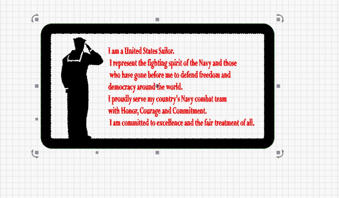 New Navy Creed 2 Layer SVG - Etsy