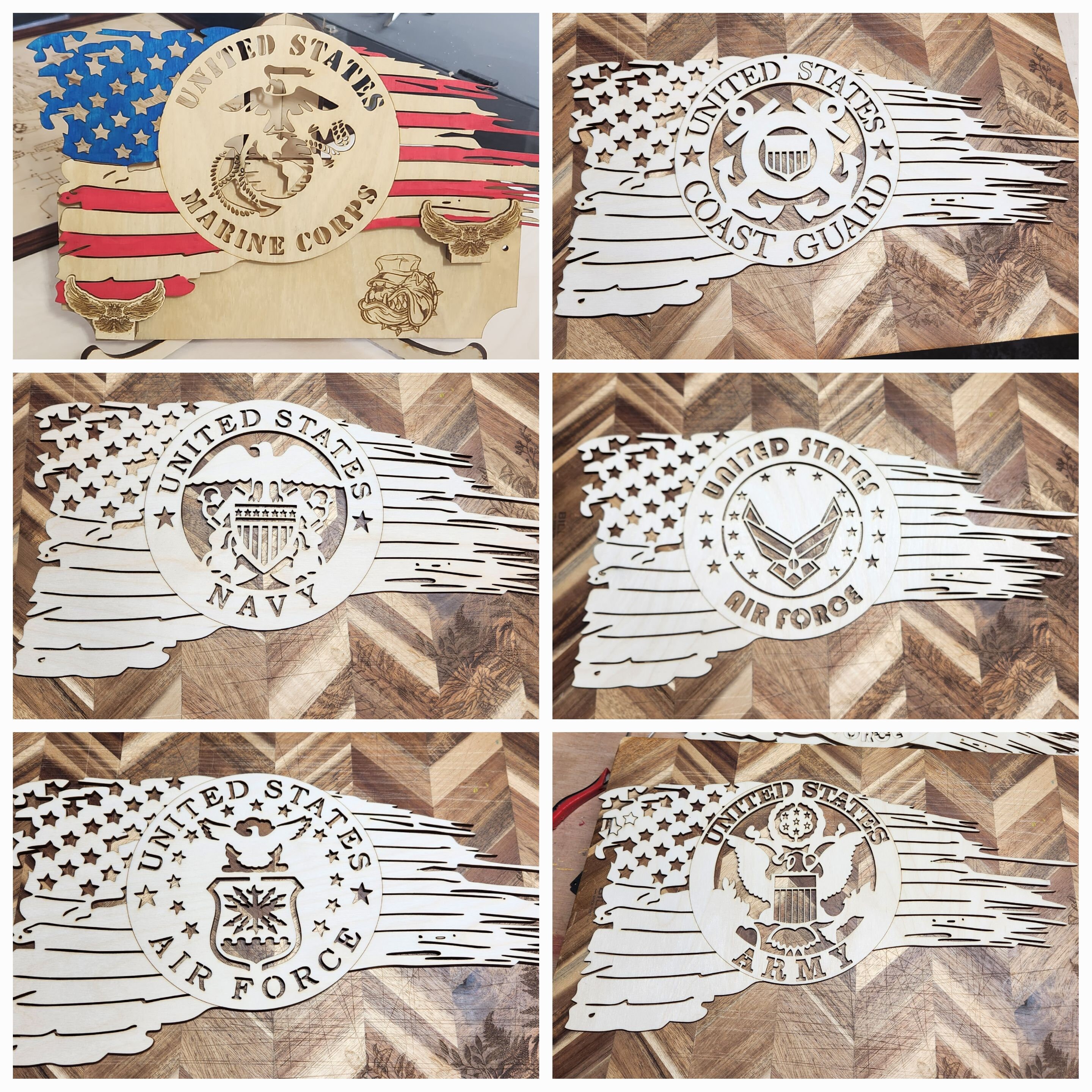 Tattered Army Flag and Holder Laser File - Etsy