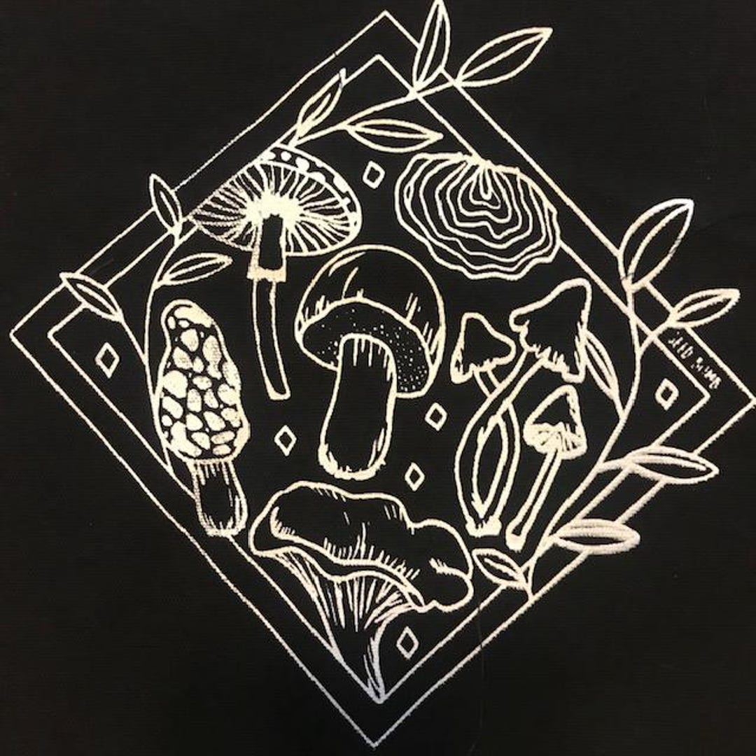 Mushroom Punk Rock Back Patch for Punk Jackets Easy Sew on Canvas - Etsy