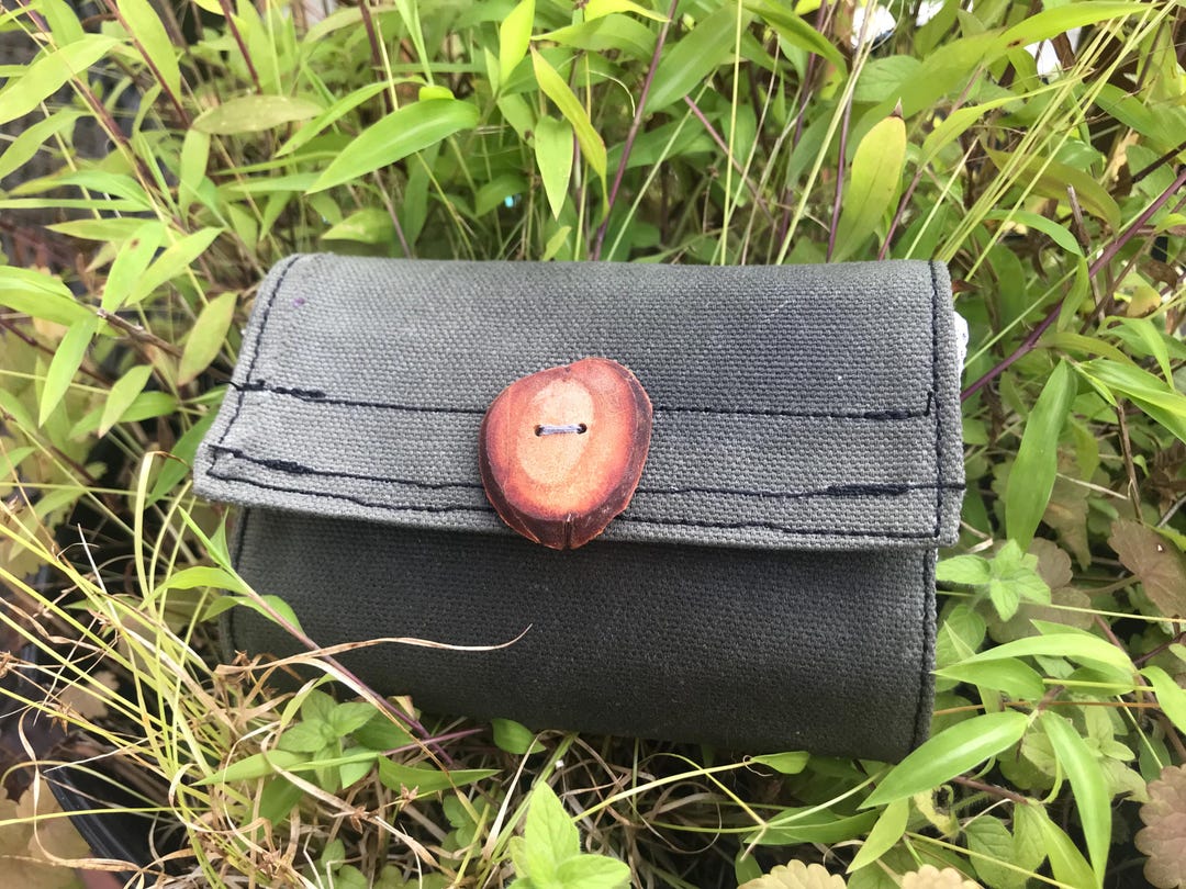 Waxed Canvas Collapsible Foraging Belt Pouch With Mesh - Etsy