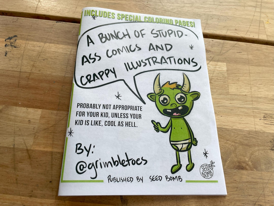 Funny Comic Zine – 24 Page Goofy Illustration & Coloring Booklet – DIY ...