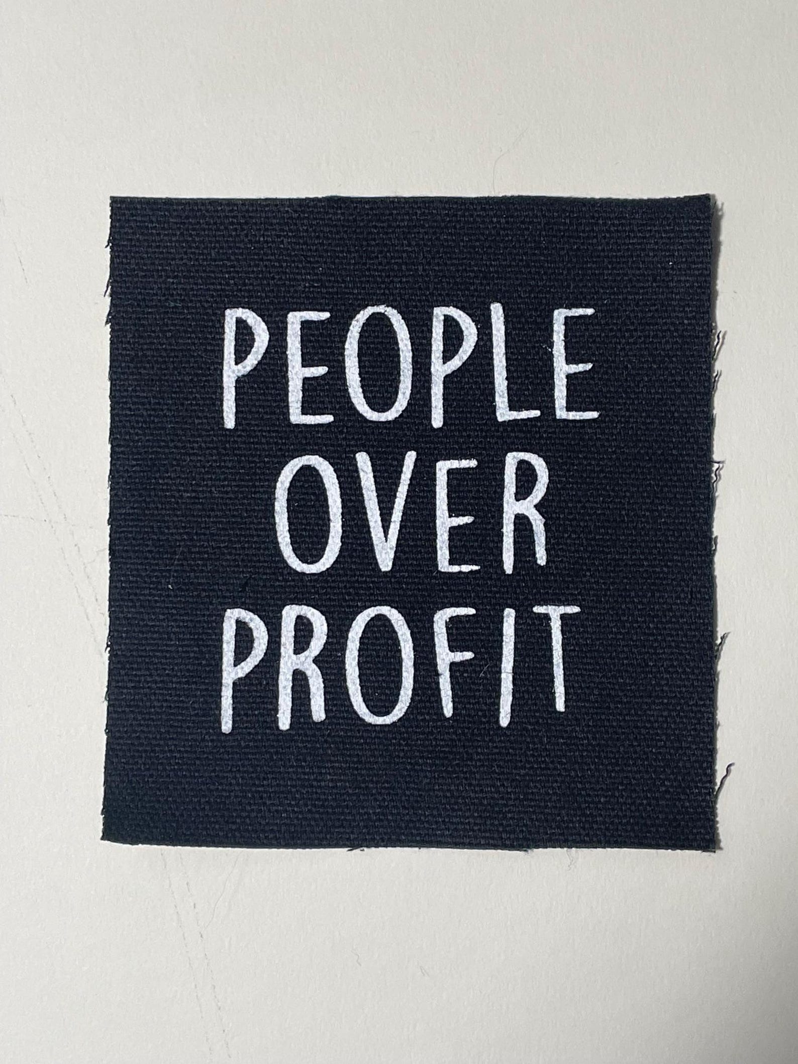 People Over Profit Canvas Punk Patch - Etsy
