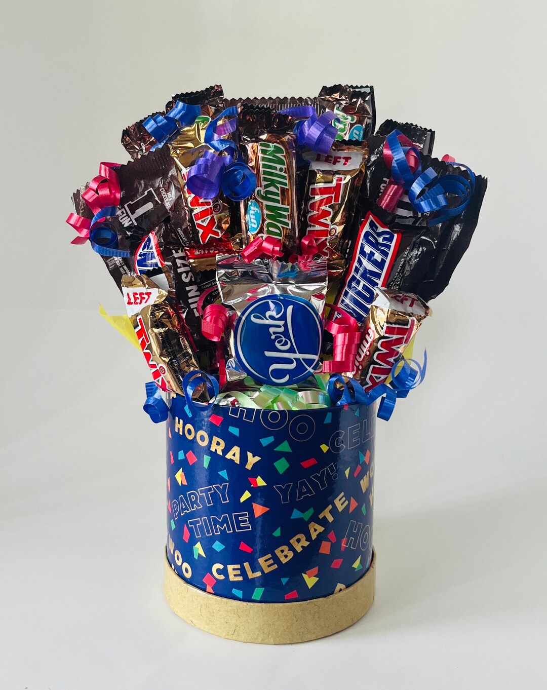 Small Candy Bouquet in Decorative Container, Candy Gift - Etsy