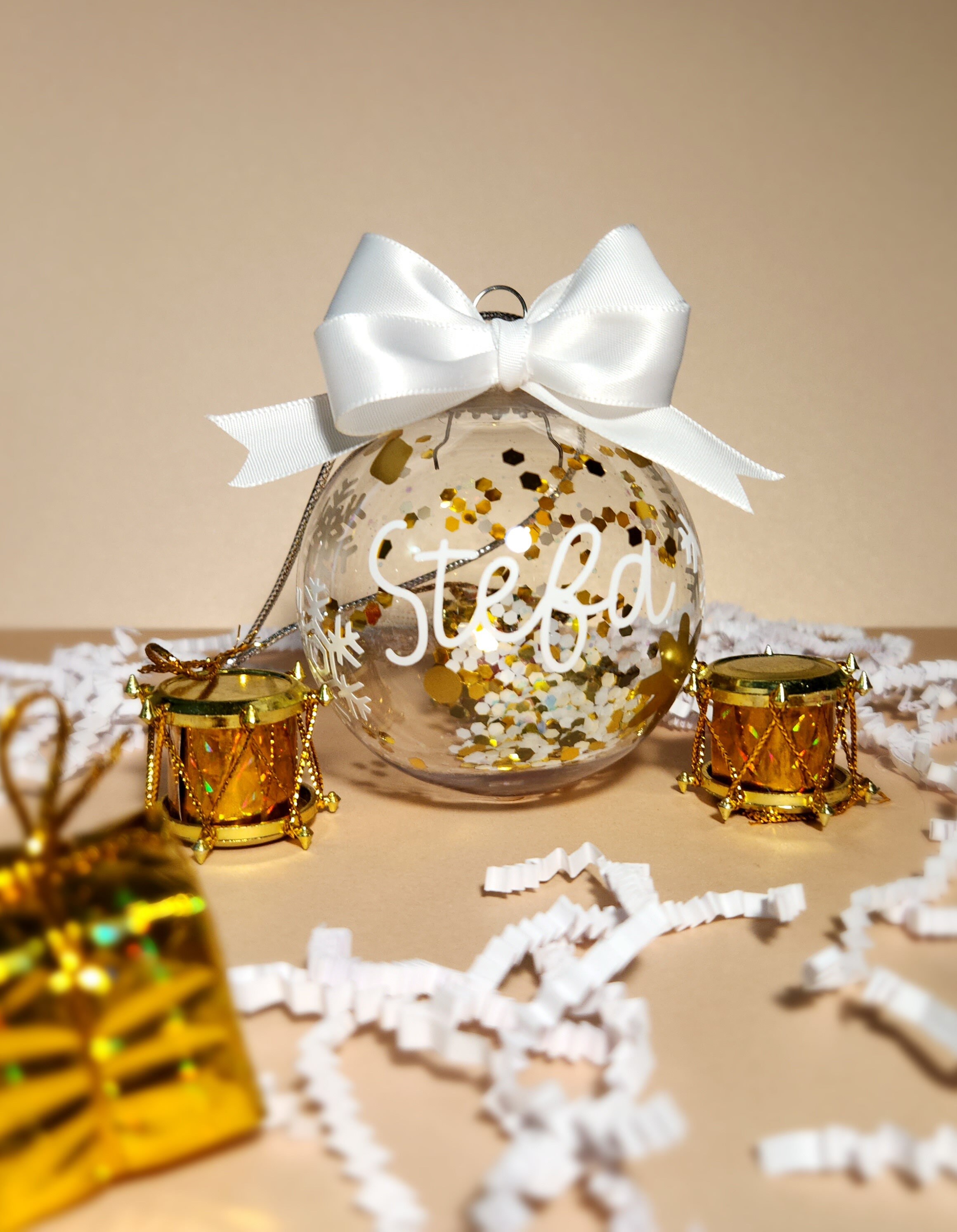 Personalized Christmas Ornaments, Glass Ornaments, Monogrammed Ornament ...