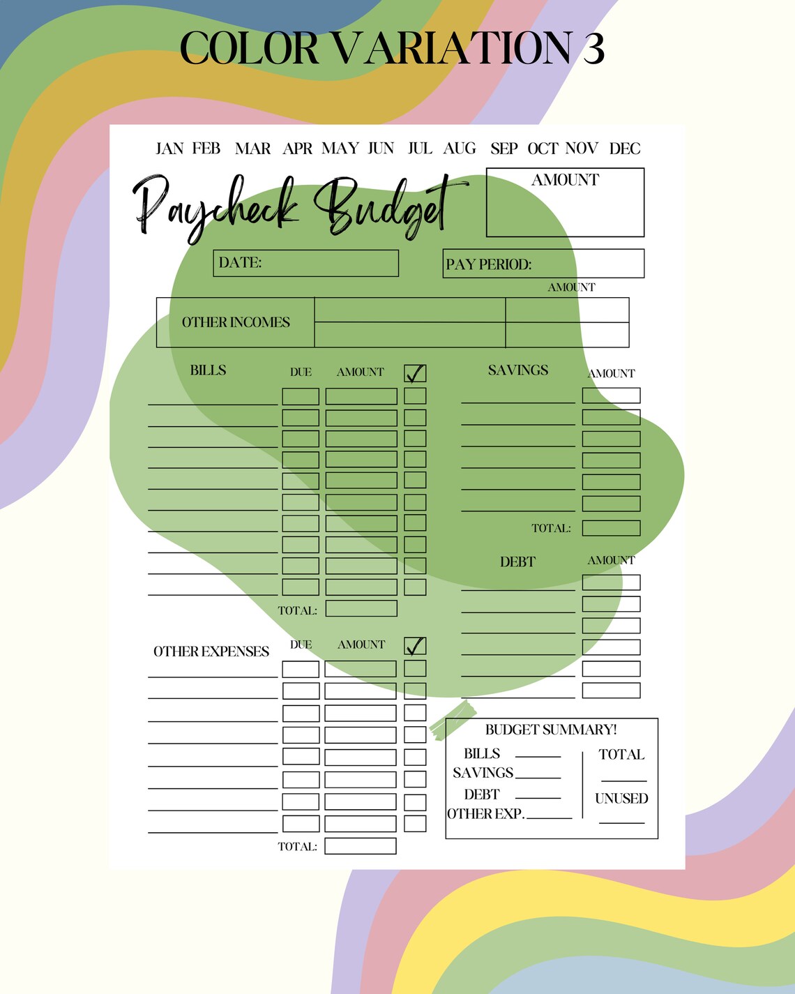 Paycheck Budget Binder Bi-weekly Paycheck Planner Monthly - Etsy