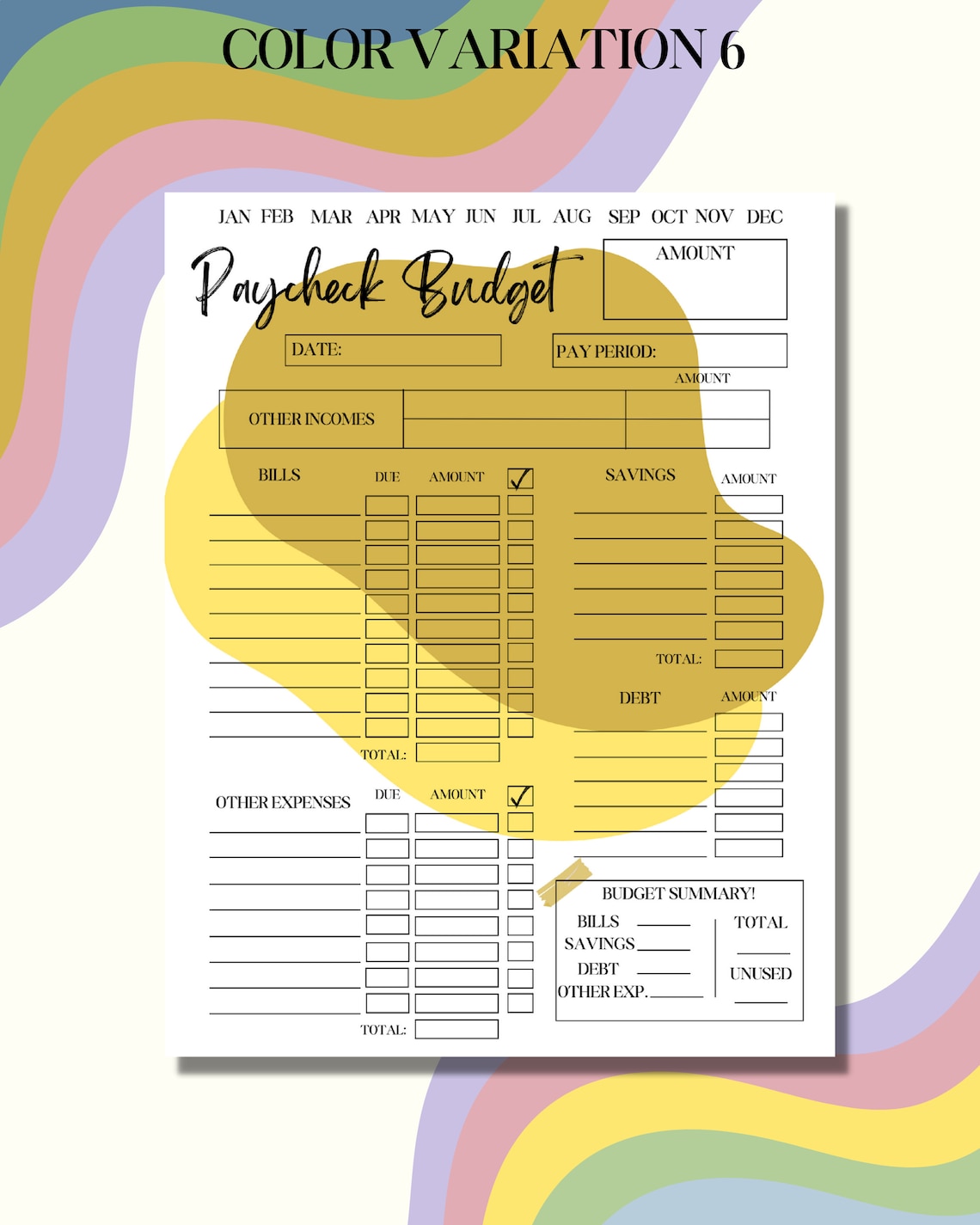 Paycheck Budget Binder Bi-weekly Paycheck Planner Monthly - Etsy