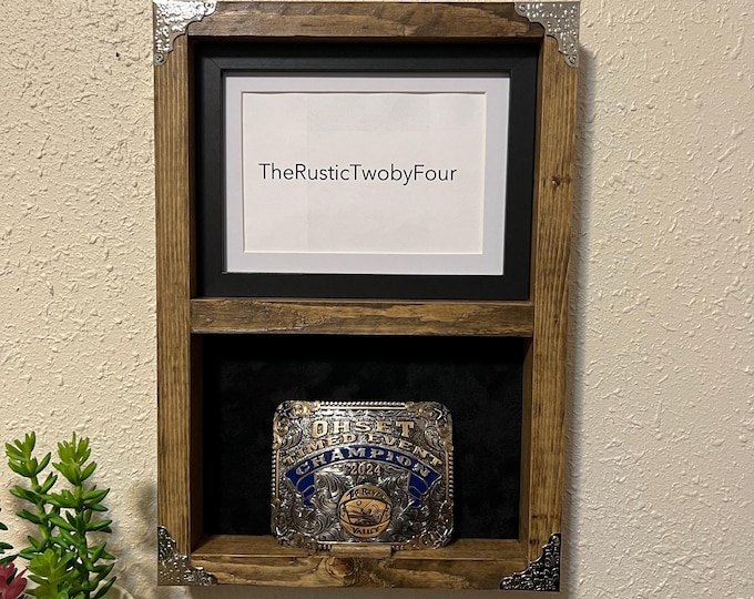 Belt Buckle Display Case With 8x10 Picture Frame - Trophy Display Case ...