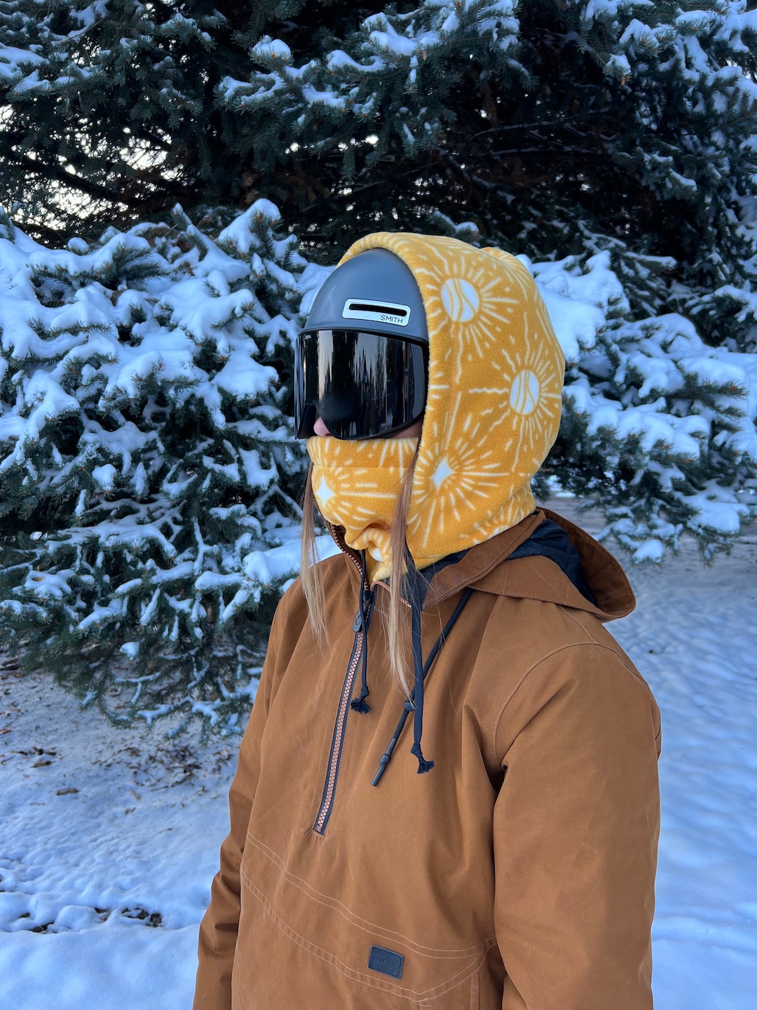 Yellow Sunny Hood - Over Helmet Ski Snowboard Hood - Etsy