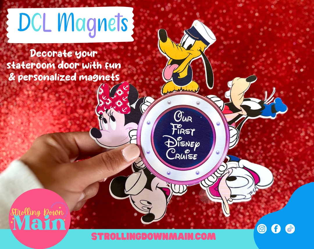 Porthole Characters DCL Stateroom Door Magnets, Personalized DCL ...