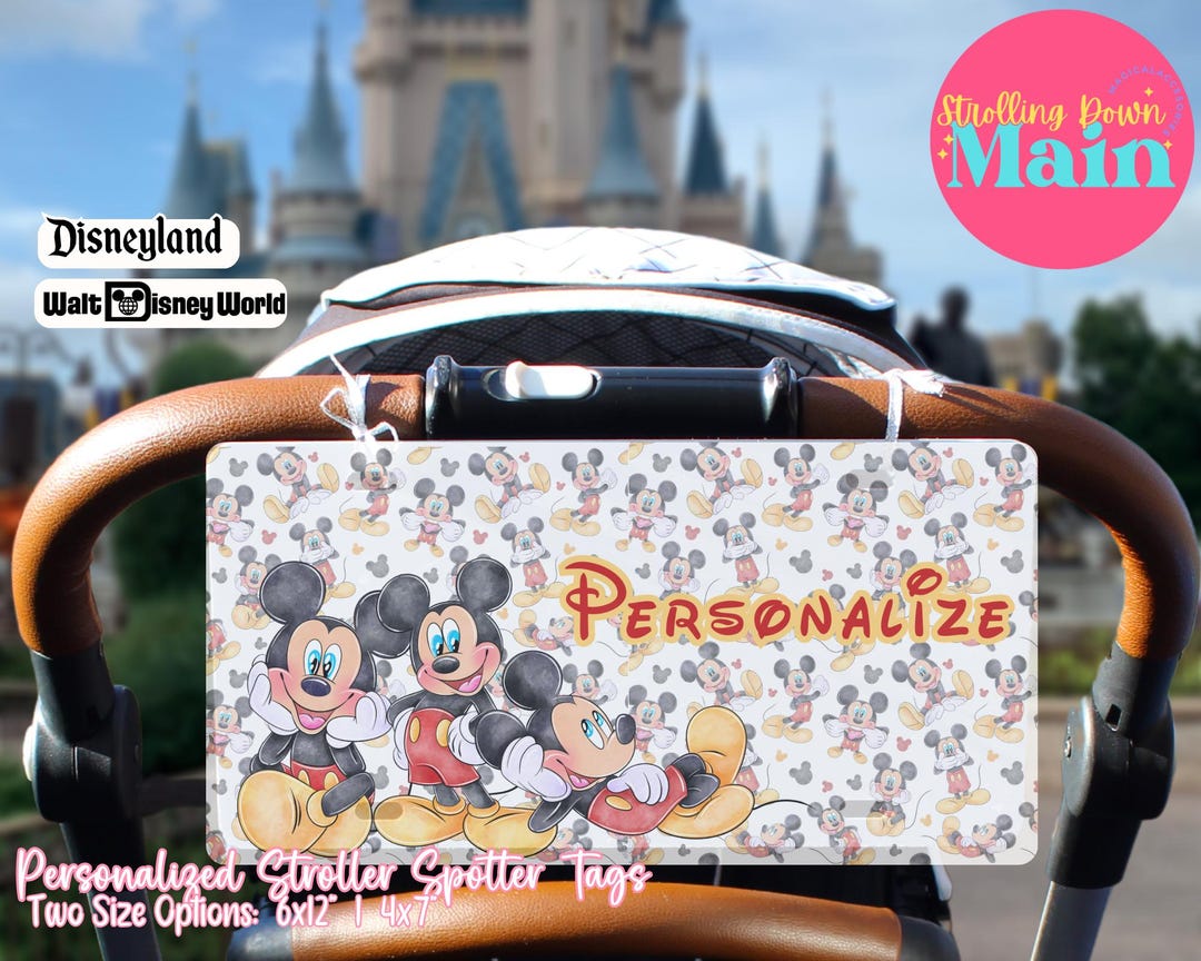 Disney Stroller Tag, Silly Mickeys Disney Stroller Sign, Stroller ...