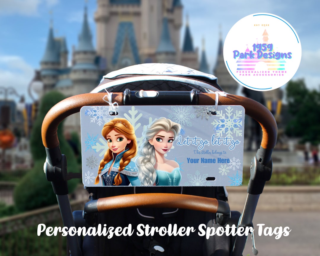Disney Stroller Tag Frozen Anna & Elsa Personalized Disney - Etsy