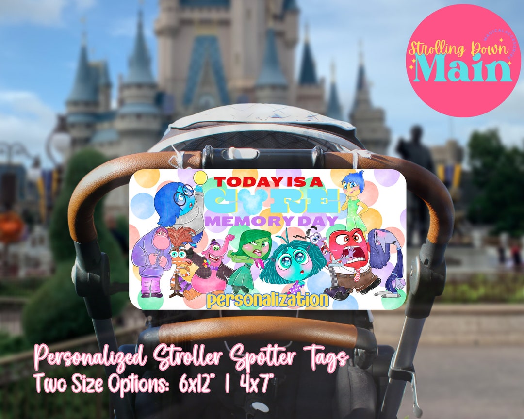 Inside Out Disney Stroller Tag, Core Memory Day Personalized Stroller ...