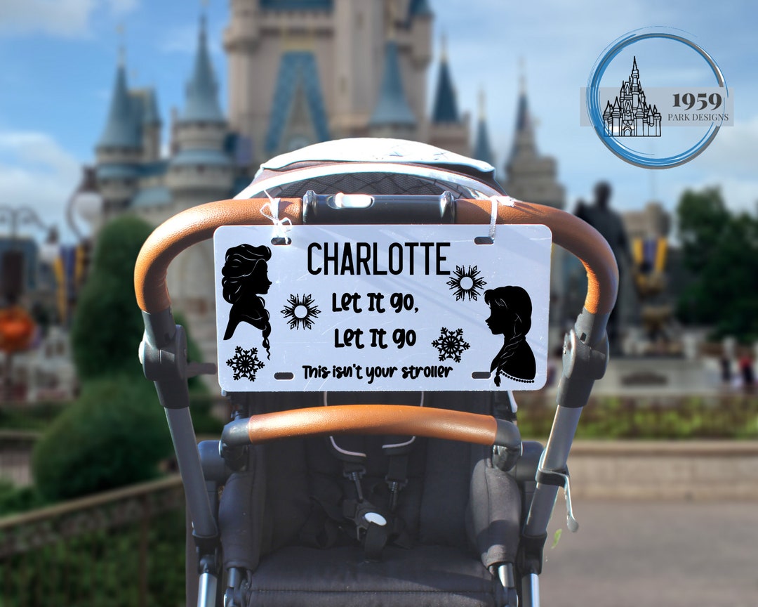 Frozen Elsa & Anna Let It Go Personalized Stroller Tag, Disney Stroller ...