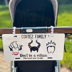 Villain's Inspired Disney Stroller Tag, Disney Villain Stroller Tag ...