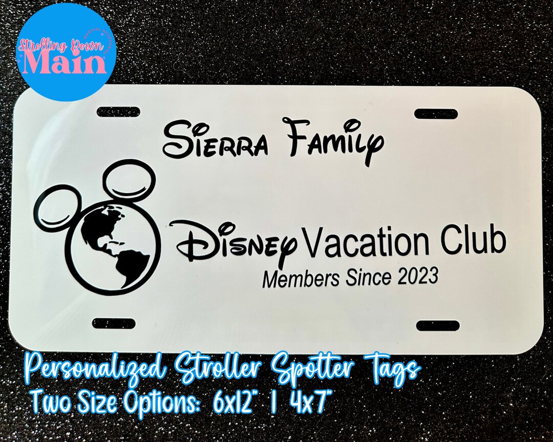 DVC Personalized WDW Stroller Identity Tag Custom Stroller Sign ...