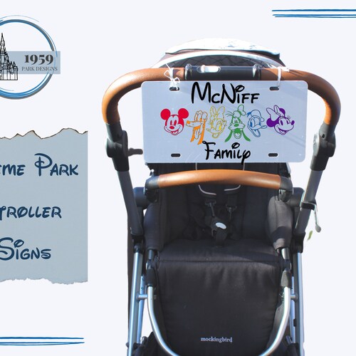 Mickey Disney Theme Stroller Tag Custom Personalized - Etsy