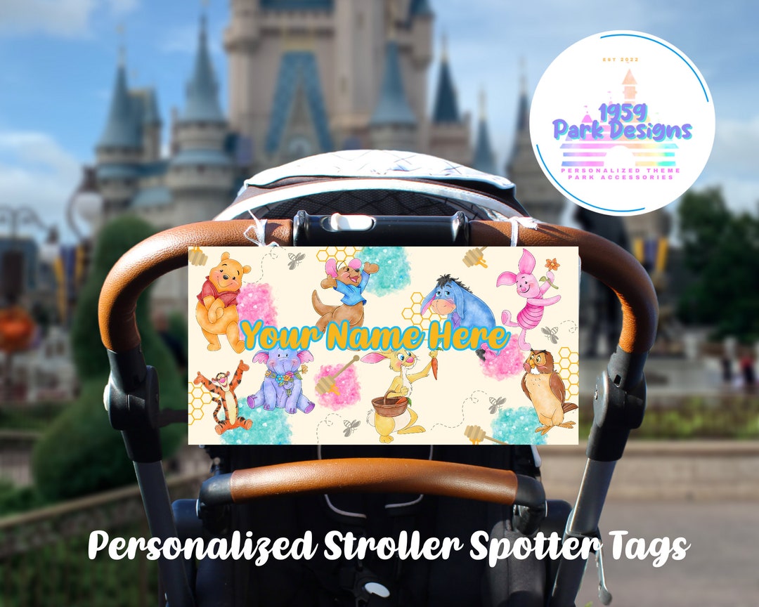 Pooh & Friends Disney Stroller Tag, Personalized Disney Stroller Tag ...
