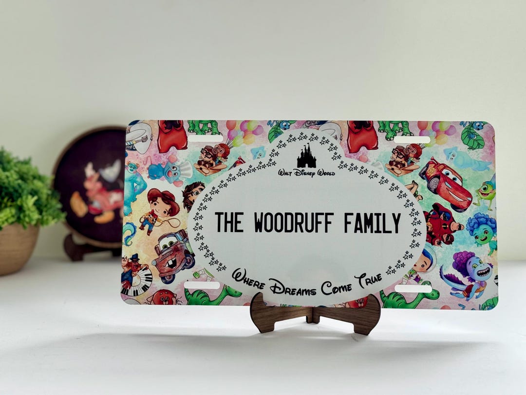 Pixar Disney Stroller Tag, Personalized Stroller Tag, Scooter Tag, ECV ...