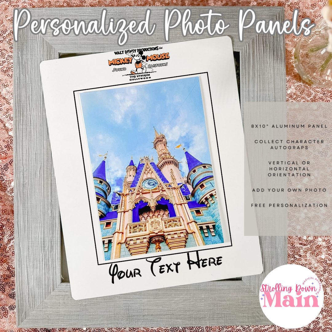 Personalized Disney Character Autograph Photo Mat 8x10, Nostalgic ...