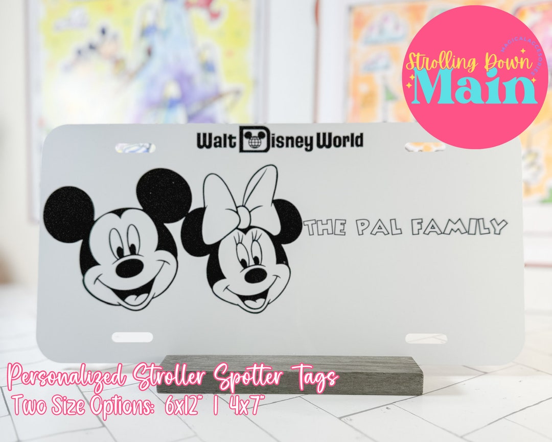 Mickey and Minnie Retro WDW Stroller Tag, Wonderfold Tag, Keenz Tag ...