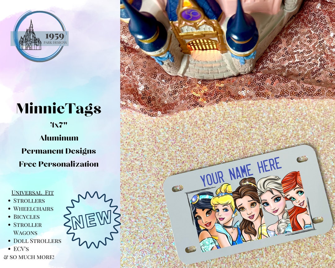 Disney Princess Stroller Tag Personalized Disney Stroller - Etsy
