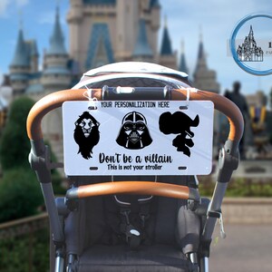 Villain's Inspired Disney Stroller Tag, Disney Villain Stroller Tag ...