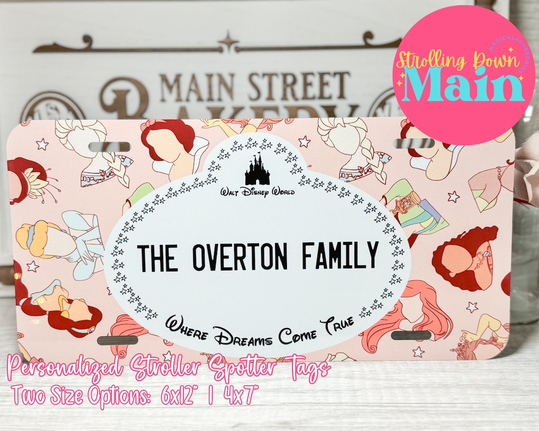 Disney Princesses Stroller Tag, Scooter Tag, ECV Tag, Wonderfold Tag ...