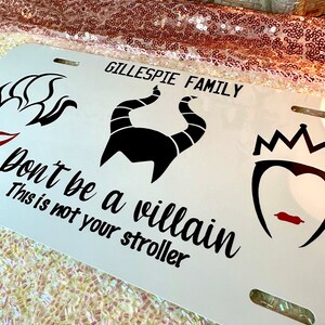 Villain's Inspired Disney Stroller Tag, Disney Villain Stroller Tag ...