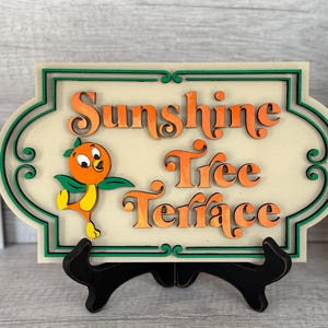 Orange Bird Home Decor | Sunshine Tree Terrace Sign| Classic Disney ...