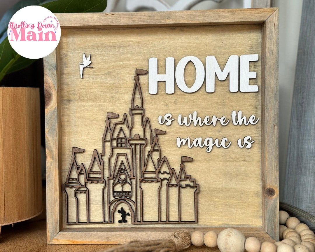 Disney Castle Sign Classic Disney Decor Disney Home Decor Disney Wall ...