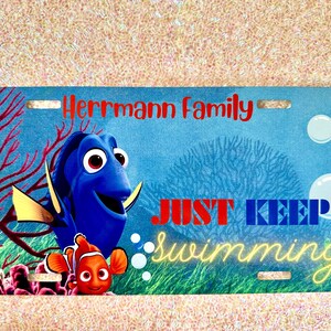 Personalized Disney Stroller Spotter Tag Nemo and Dory Just Keep ...