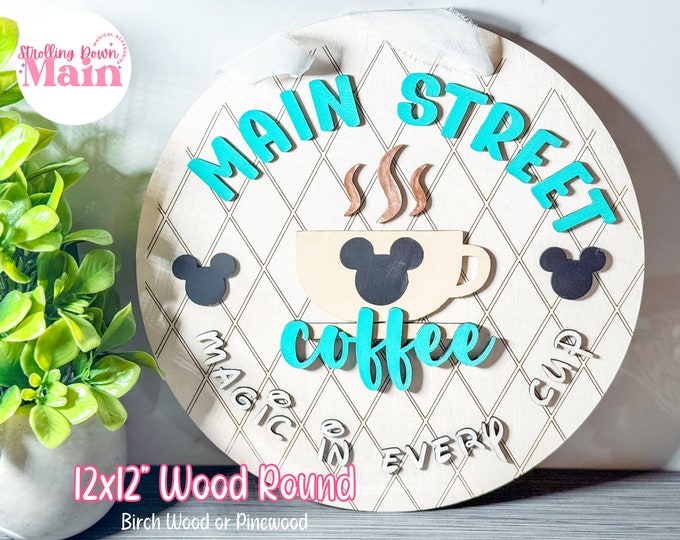 10 Main Street Coffee Sign // Disney-inspired Coffee Decor // Mickey ...