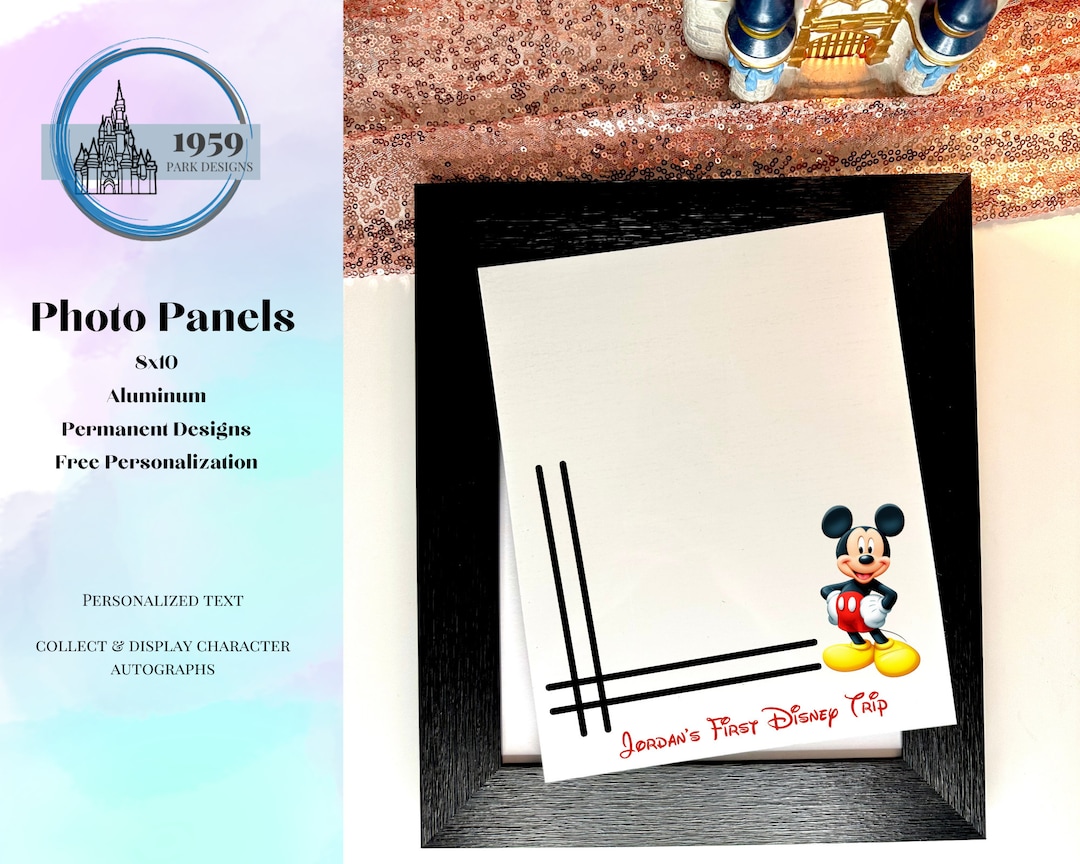 Disney Character Autograph Photo Mat 8x10 My First Trip - Etsy
