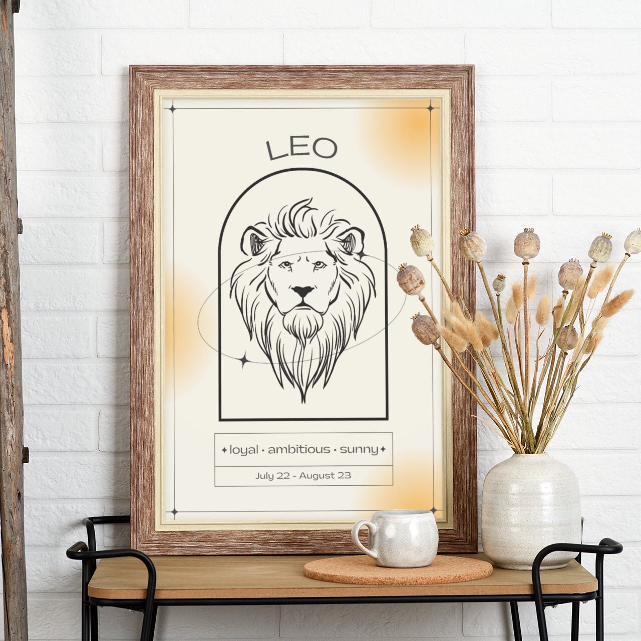 Leo Wall Art | Leo Print | Zodiac Printable Wall Art | Digital Download ...
