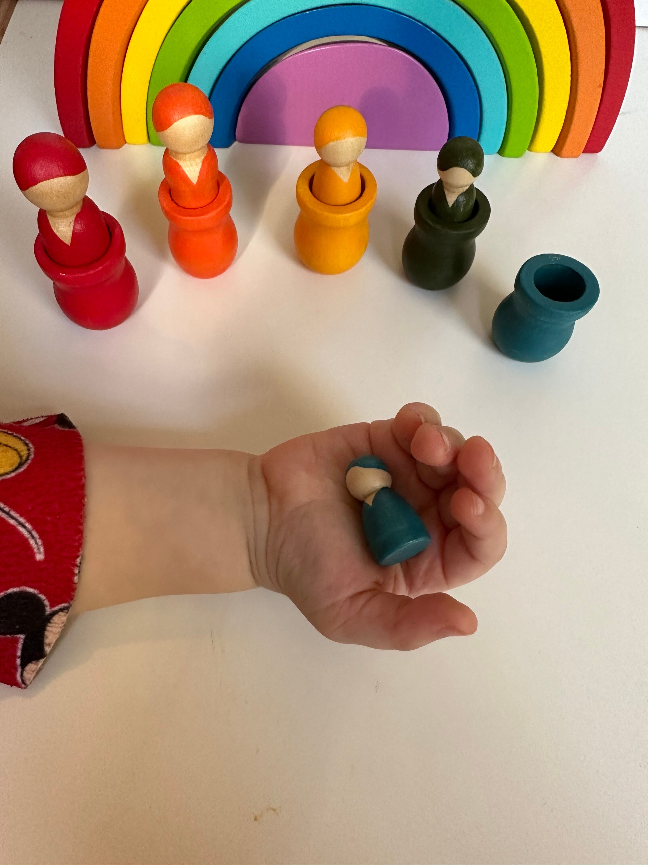 Rainbow Sorting Peg Dolls/ Montessori/ Toddler Learning/ - Etsy