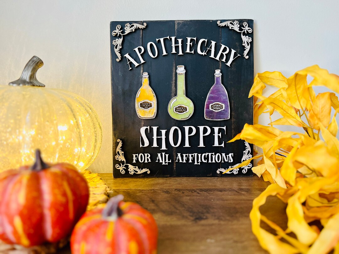 Halloween Wall Decor SVG Apothecary Shoppe Sign SVG Halloween Laser Cut ...