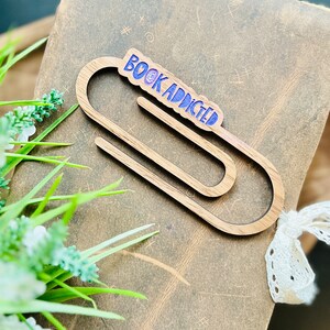 Book Lovers Bookmark SVG Giant Paperclip Bookmarks SVG Laser Bookmark ...