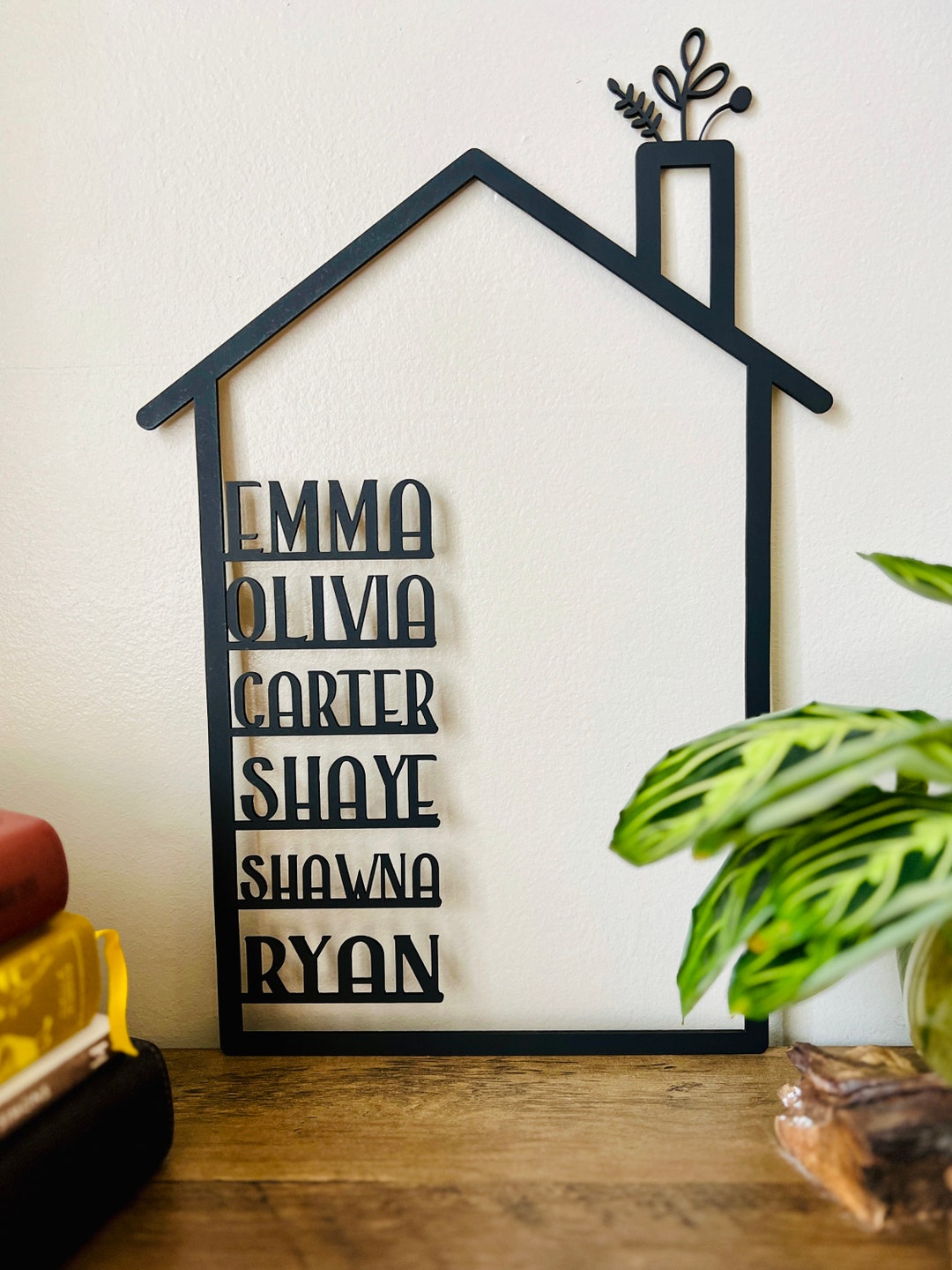 Personalized Family Name Sign SVG: Home Decor Cut File (digital ...