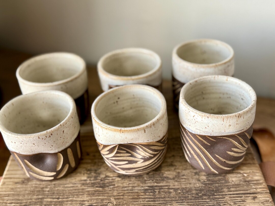 Coffee Cups Cafe Cups Handmade Ceramic Pottery Mugs Thumb Mugs Thumb ...