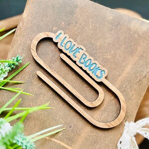 Book Lovers Bookmark SVG Giant Paperclip Bookmarks SVG Laser Bookmark ...