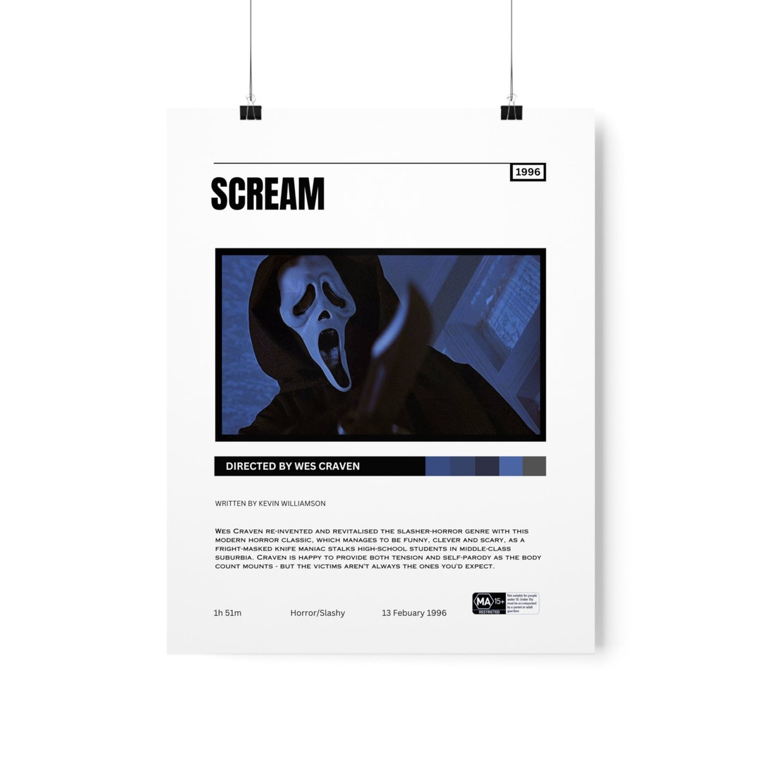 Scream Premium Minimalistic Movie Poster - Etsy