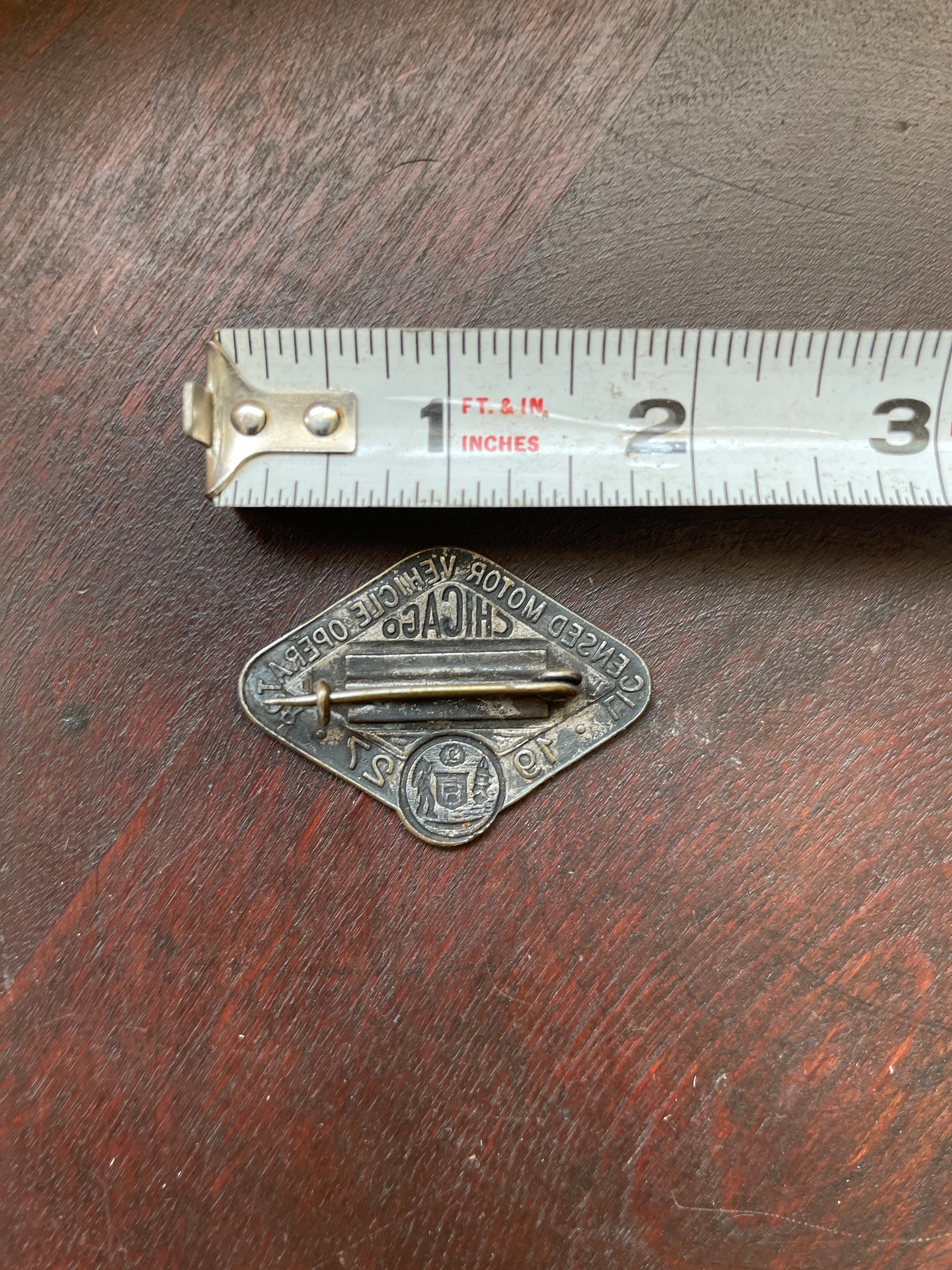 1927 Chicago Licensed Motor Vehicle Operator Badge - Etsy