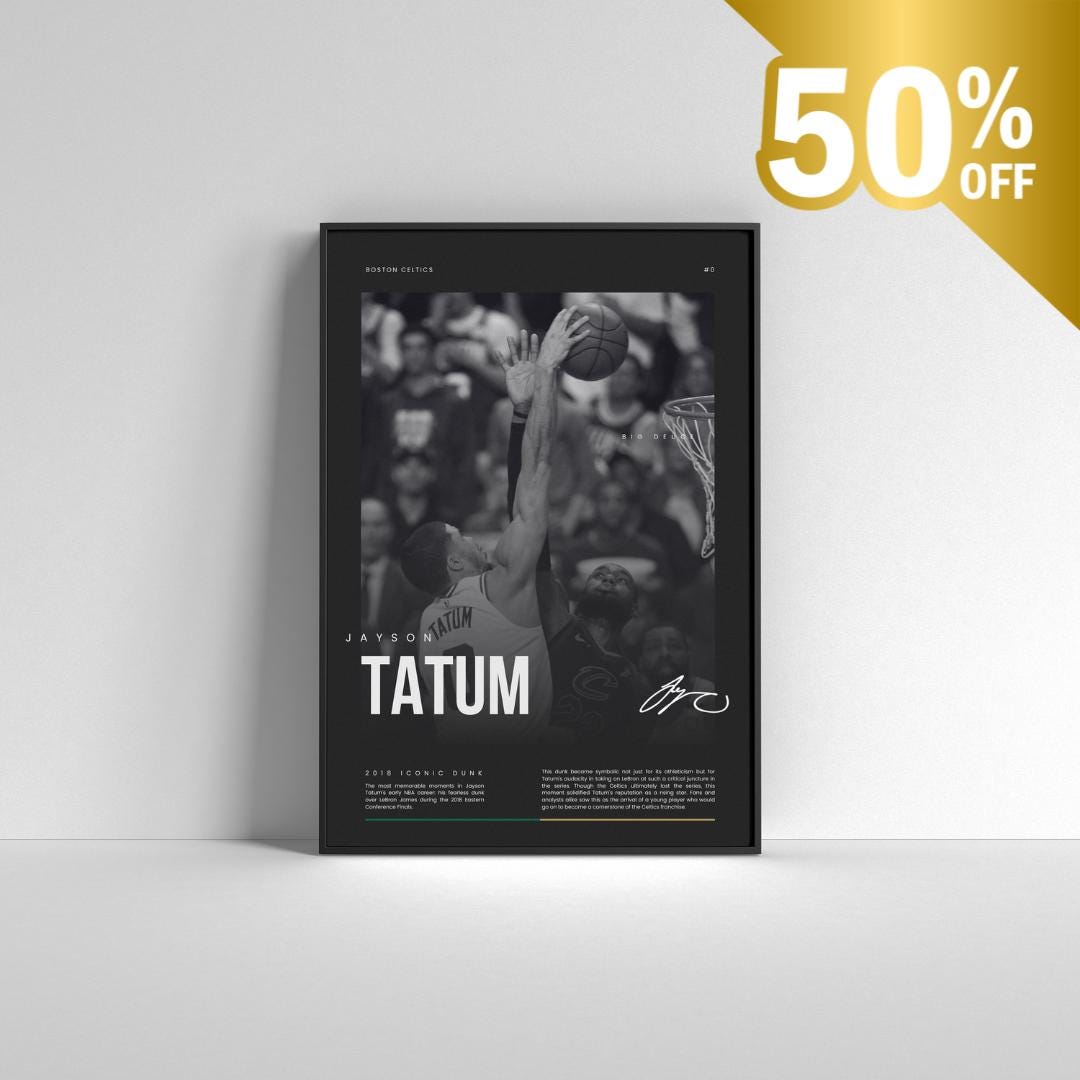 Jayson Tatum, Wall Art, Digital Download, Poster, Digital Poster ...