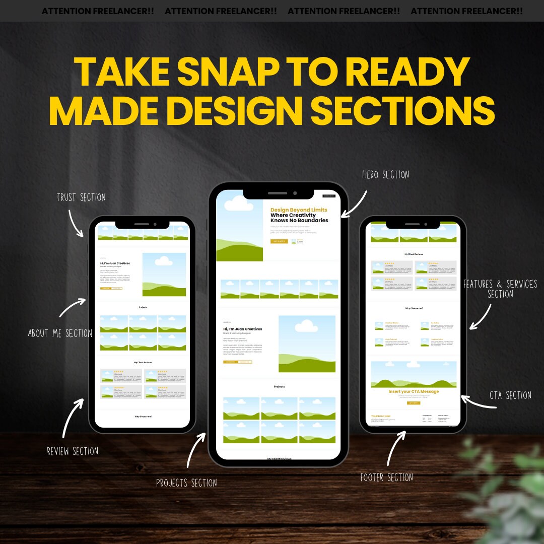 Freelancer Premium Portfolio Template Canva Portfolio Template Engaging ...