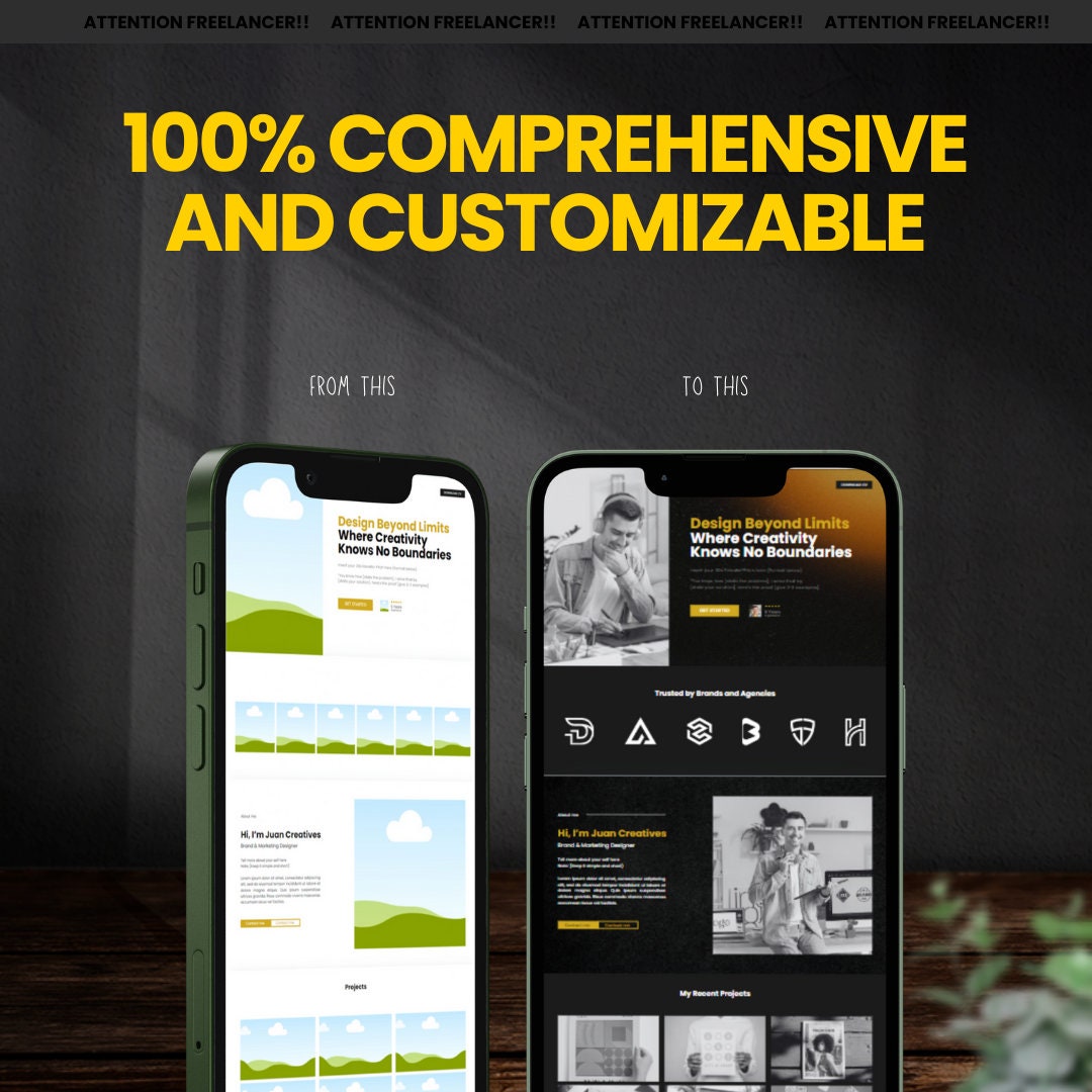Freelancer Premium Portfolio Template Canva Portfolio Template Engaging ...