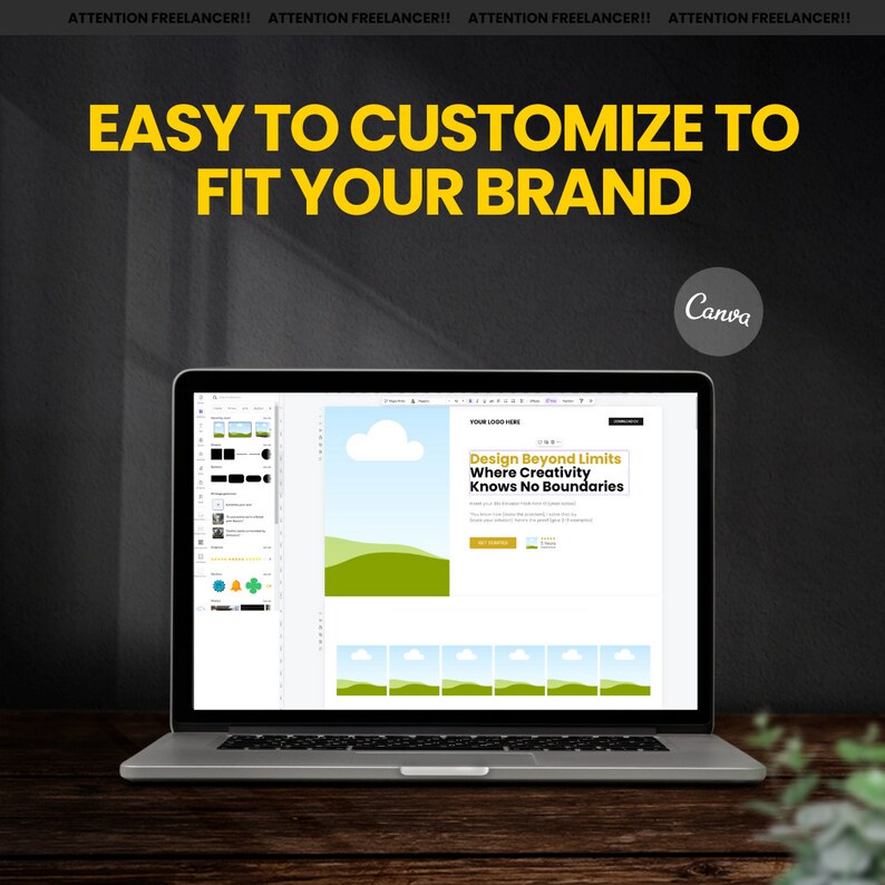 Freelancer Premium Portfolio Template Canva Portfolio Template Engaging ...