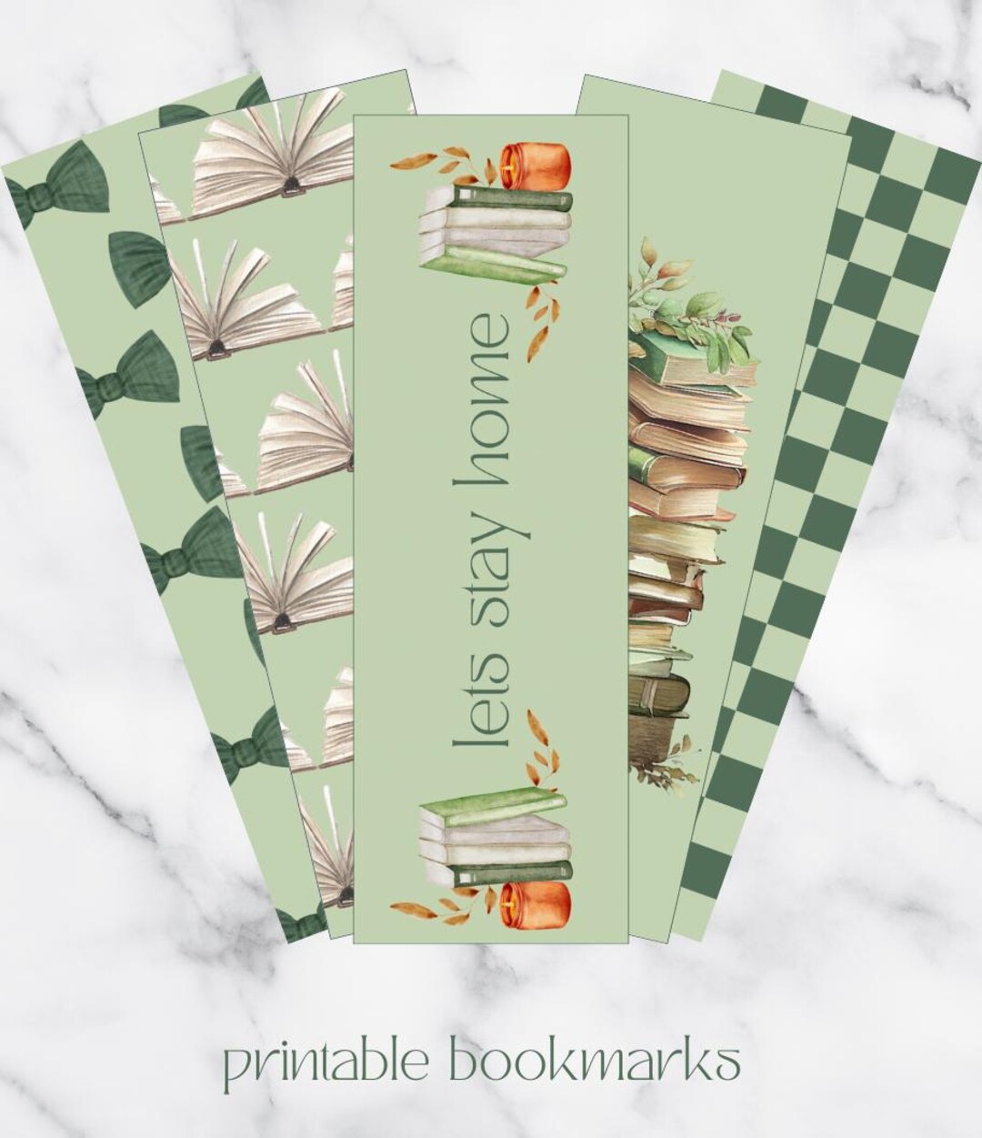 Lets Stay Home Bookmarks Printable, Cozy Bookmark, Printable Bookmarks ...