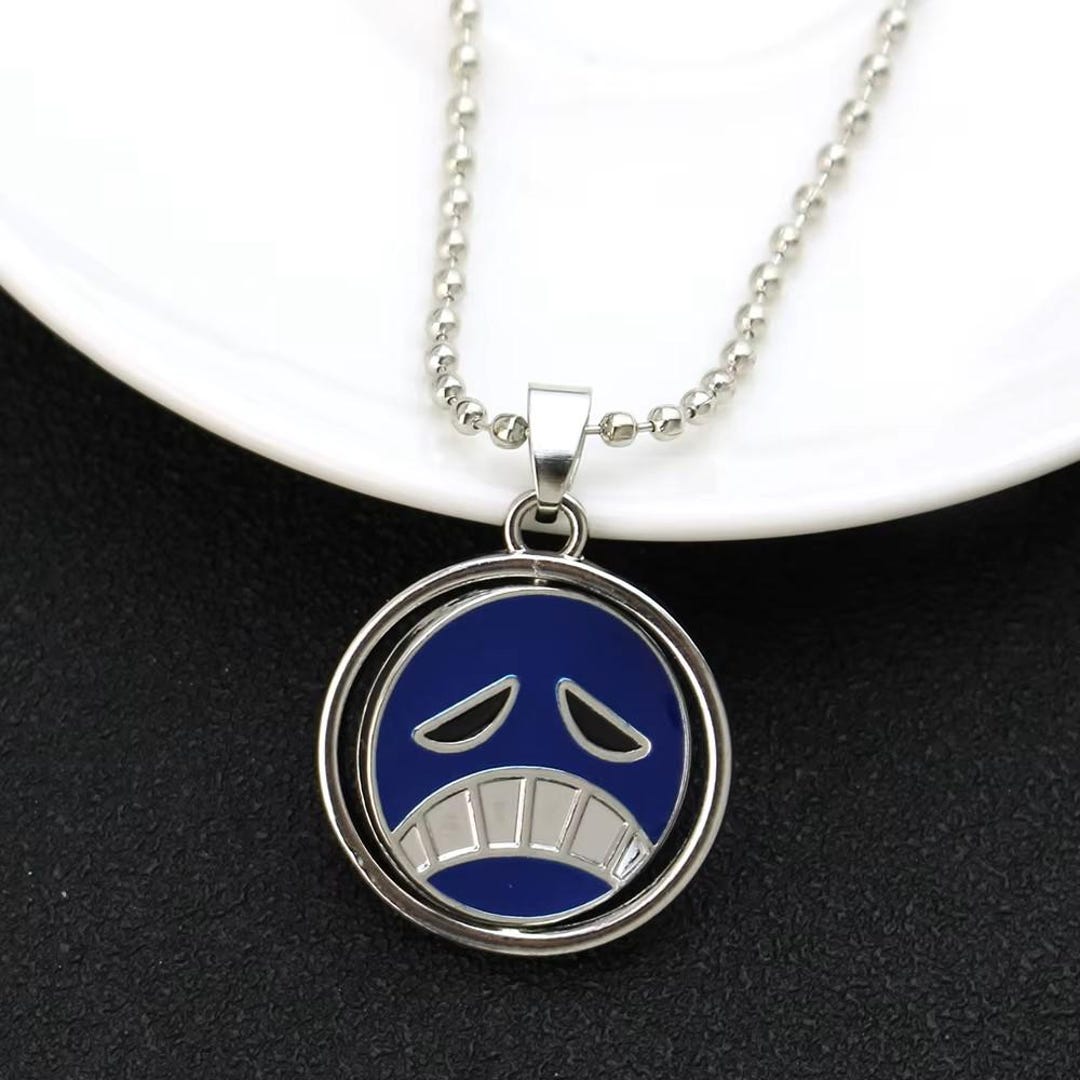 Anime One Piece Necklace Portgas D Ace Keychain Metal Necklaces Jewelry ...
